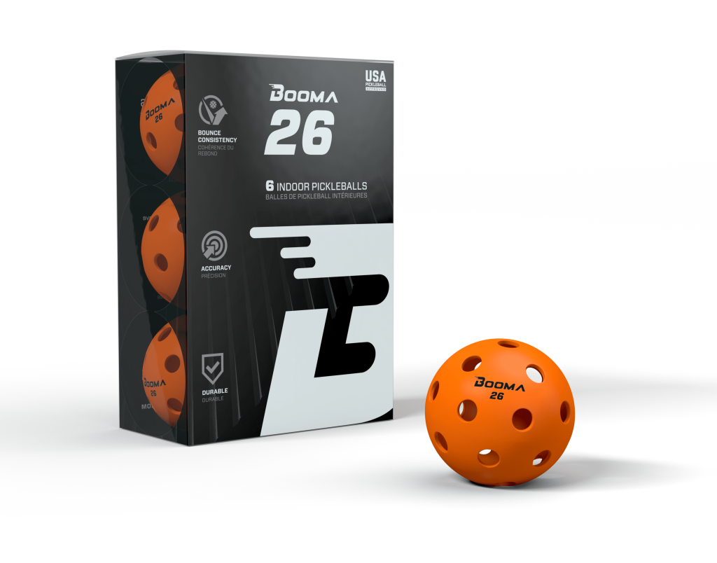 BOOMA 26 Balles de pickleball intérieur (6) - PB Sport | PickleBall